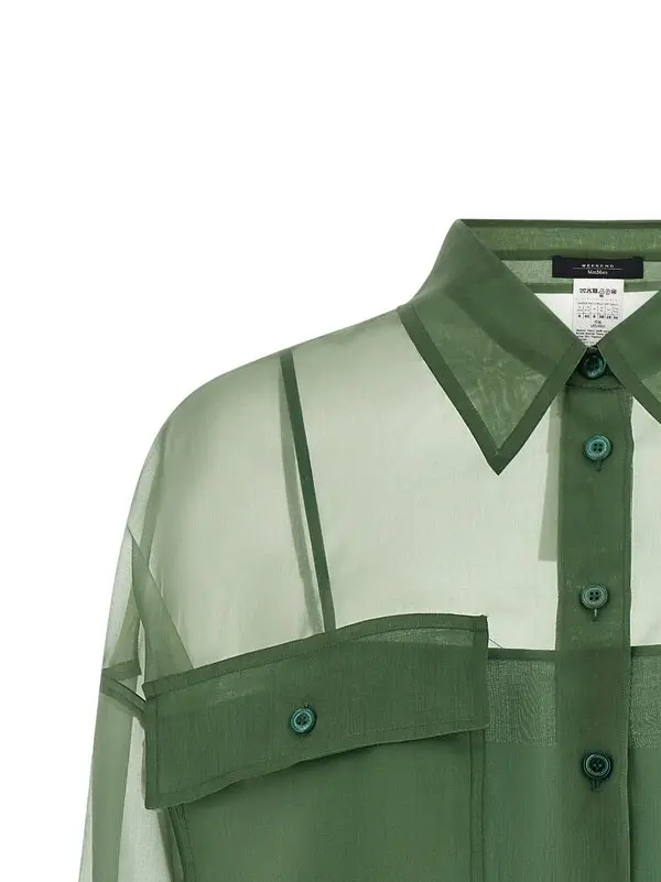 Max Mara Wkdcolomba" Semi-transparent Silk Organza Shirt