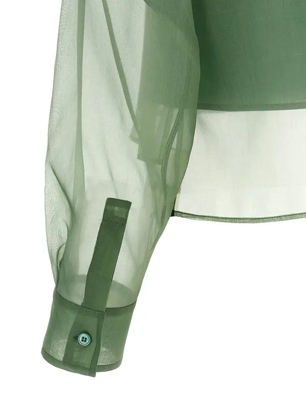 Max Mara Wkdcolomba" Semi-transparent Silk Organza Shirt