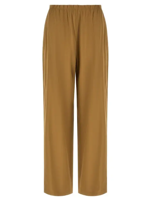 Max Mara Mxpdestino Linen Blend Wide Leg Pants - Cream