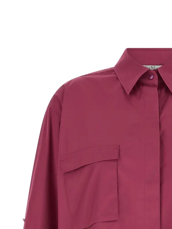 Max Mara Cotton Poplin Oversized Shirt - Pink