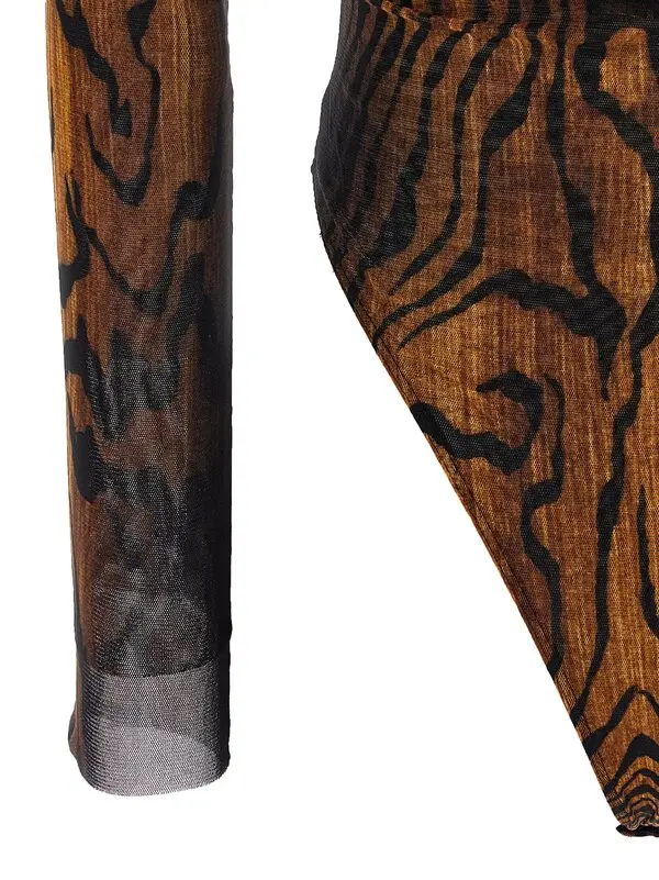 JEAN PAUL GAULTIER The Wood" Print Mesh Bodysuit