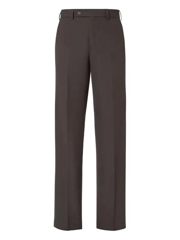 Fendi Wool Crepe Cigarette Trousers - Multicolor