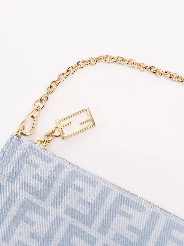 Fendi Baguette Pouch In Ff Jacquard - Multicolor