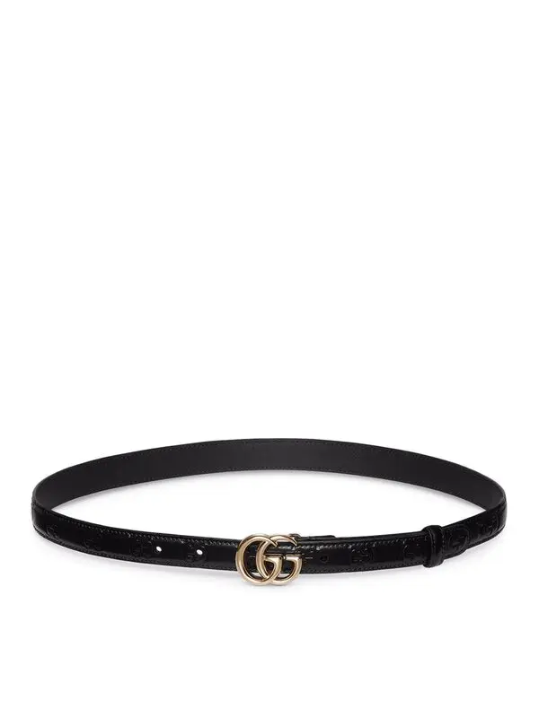 Gucci Gg Marmont Thin Belt - Black