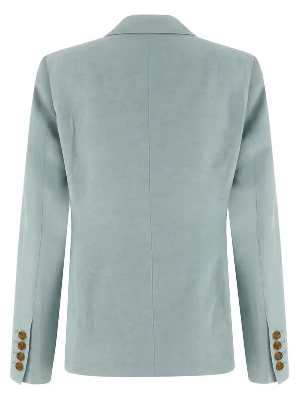 BLAZÉ MILANO Zenith Charmer Double-breasted Silk Linen Blazer