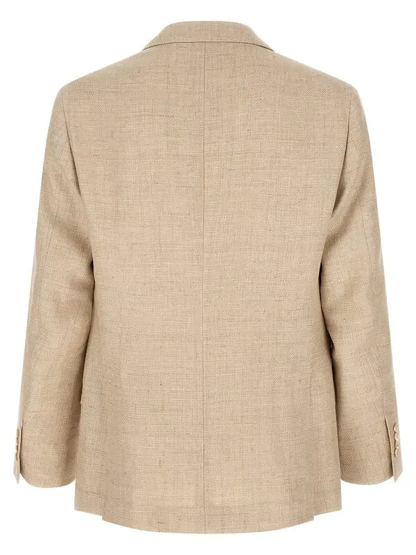 Brunello Cucinelli Hopsack Dress - Cream