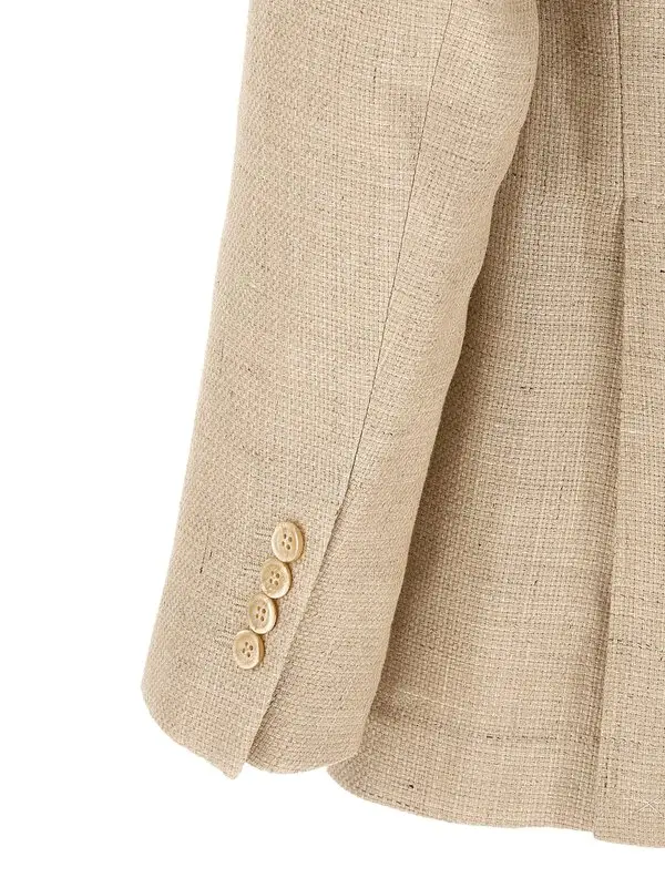 Brunello Cucinelli Hopsack Dress - Cream