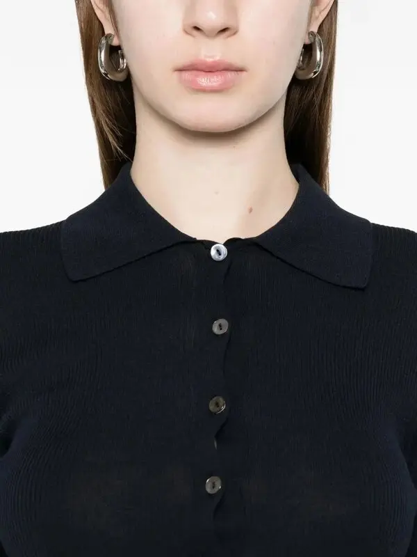 P.a.r.o.s.h Ribbed Cotton Polo Sweater