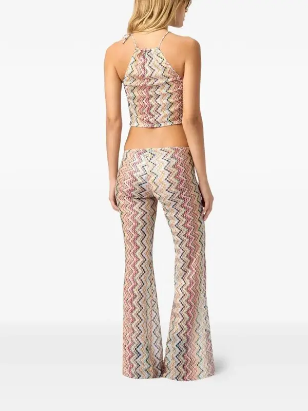 Missoni Sleeveless Zig Zag Print Halter Top - Multicolor