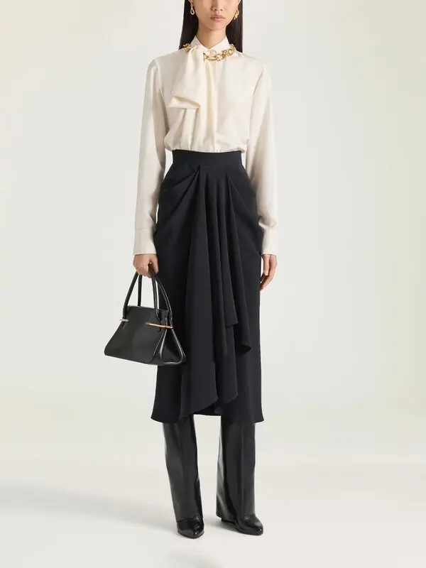 Givenchy Draped Midi Skirt