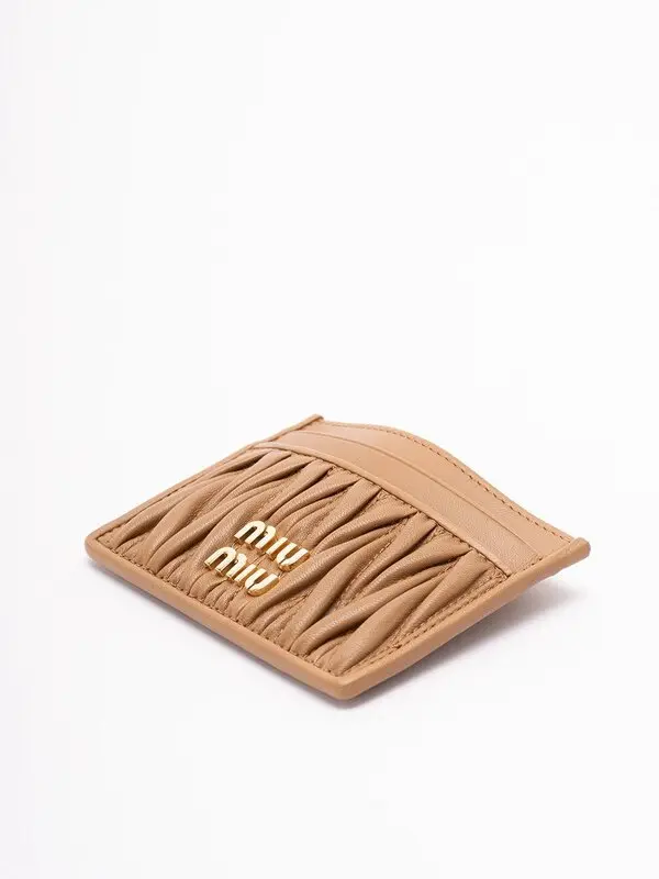 Miu Miu Matelassé Leather Card Holder - Multicolor