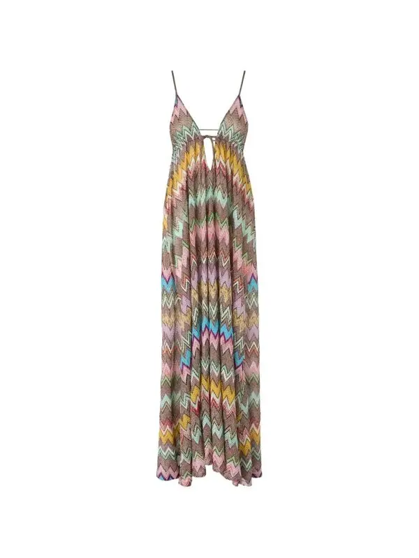 Missoni Long Cover-up With Chevron Print - Multicolor