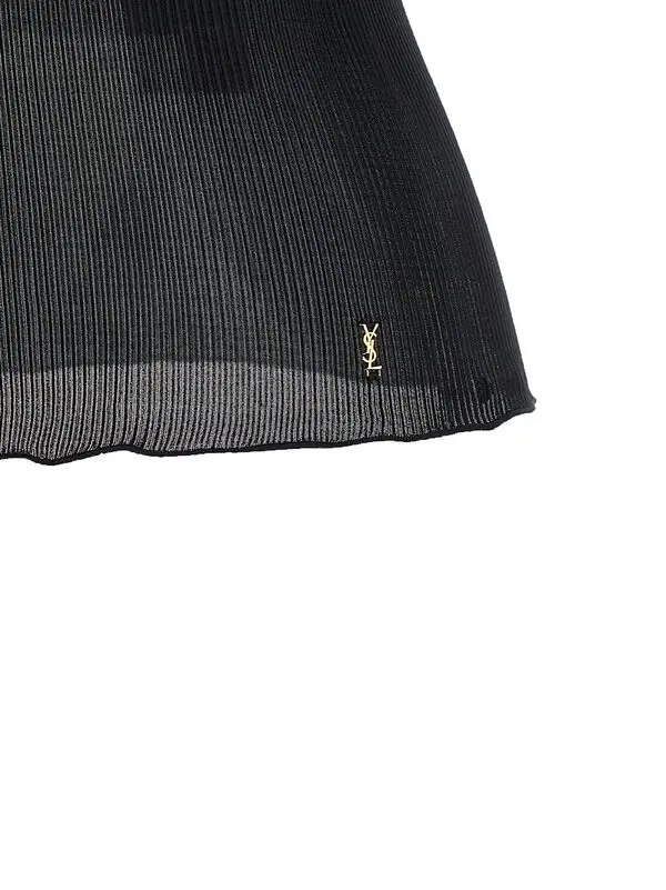 Saint Laurent Cassandre Top - Black