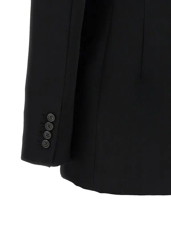 Attico Feather Embellished Single-breasted Blazer
