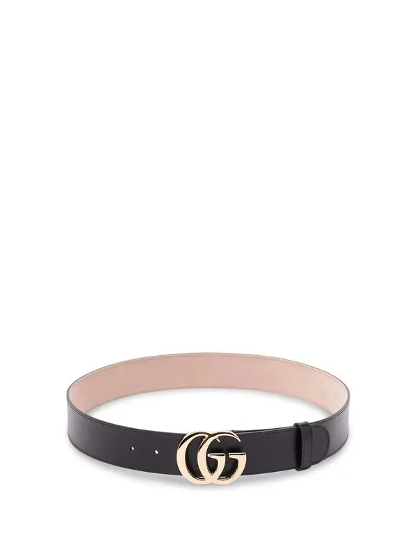Gucci Leather Belt With Interlocking G Detail - Multicolor