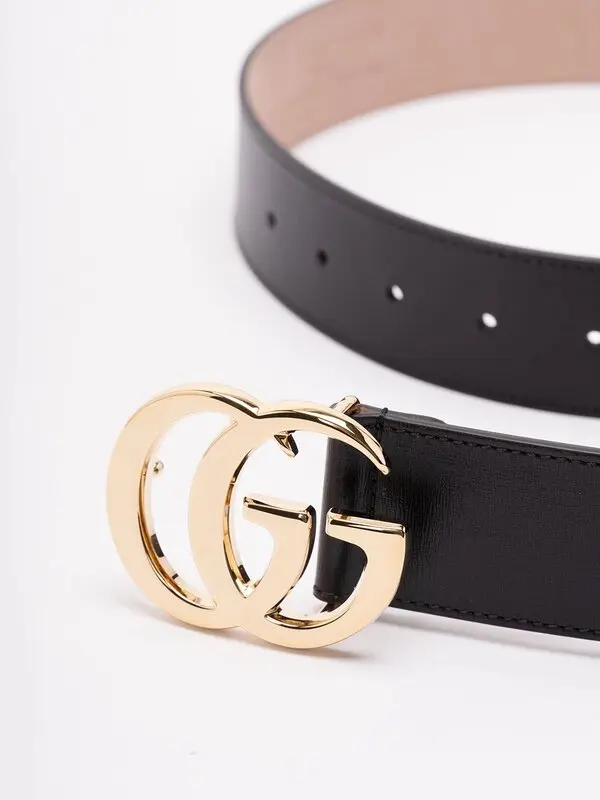 Gucci Leather Belt With Interlocking G Detail