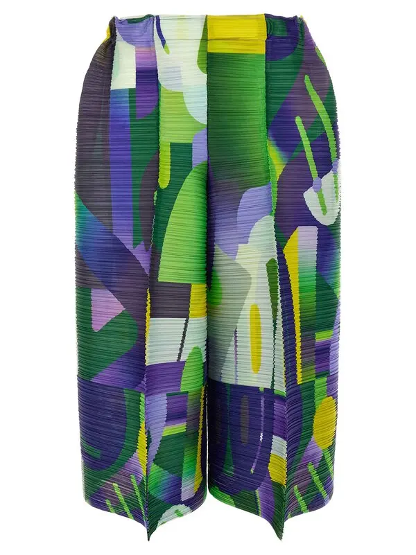 Issey Miyake Playground" Wide Leg Pleated Pants