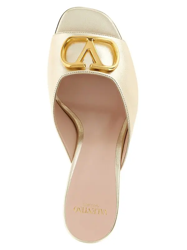 Valentino Garavani Vlogo Signature Leather High Heel Sandals