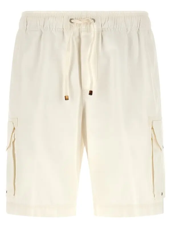 Brunello Cucinelli Cargo Bermuda Shorts - White