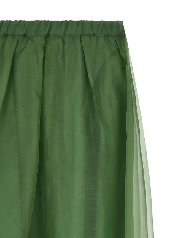 Max Mara Silk Organza Midi Skirt