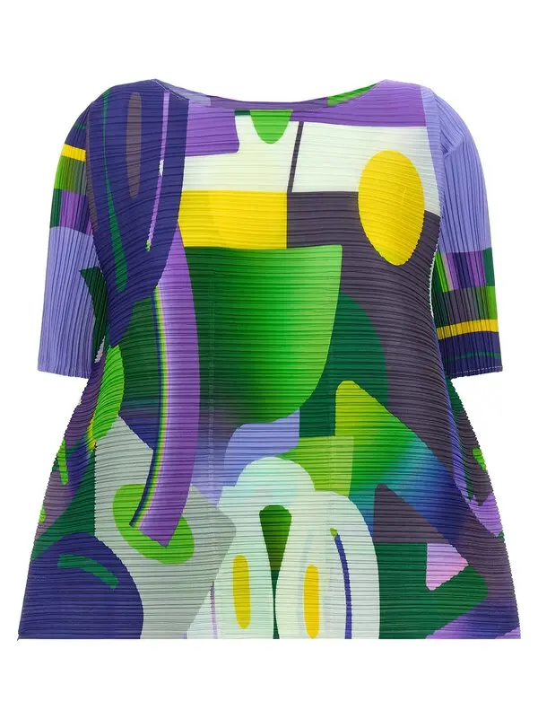 Issey Miyake Playground" Top - Multicolor