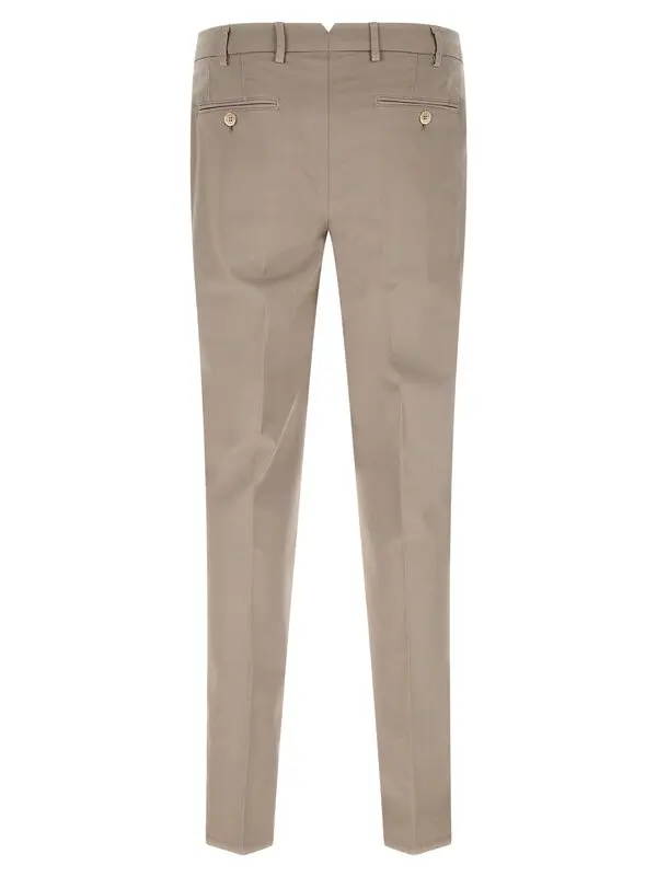 Brunello Cucinelli American Pima Cotton Gabardine Trousers - Cream