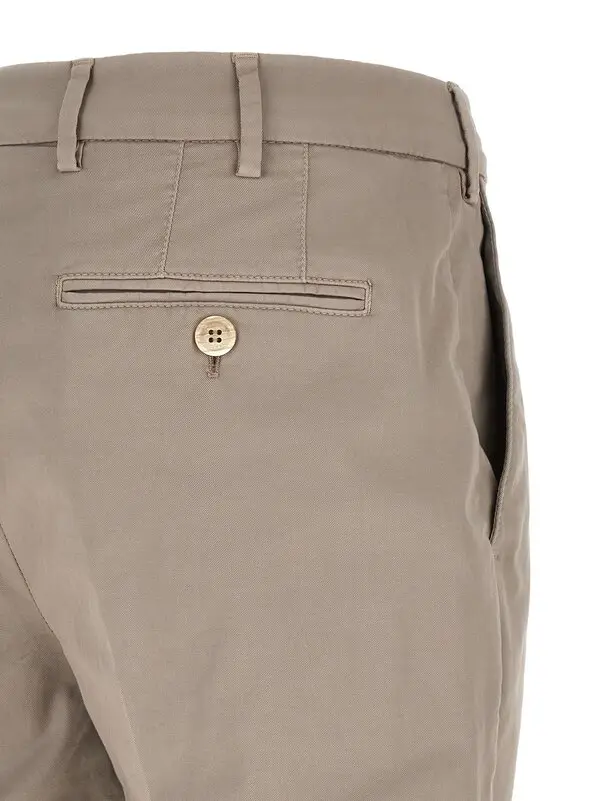 Brunello Cucinelli American Pima Cotton Gabardine Trousers - Cream