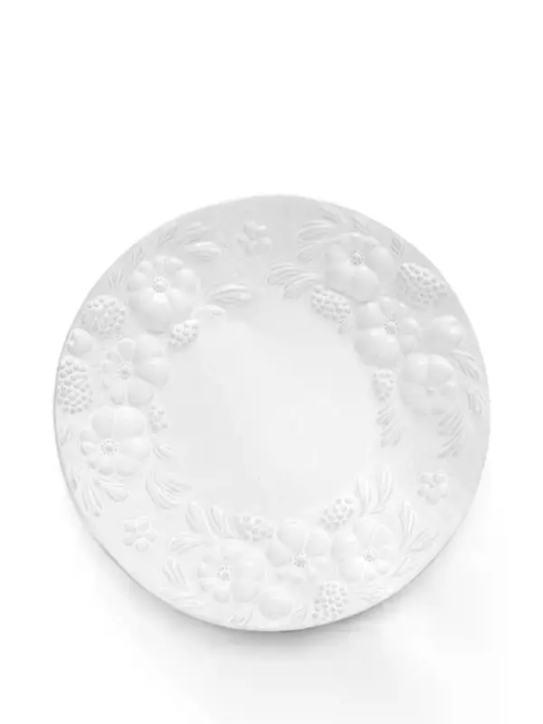 ASTIER DE VILLATTE Hortus Floral-embossed Dessert Plate - White