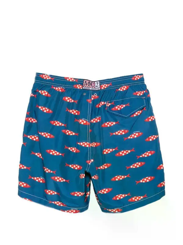 MC2 SAINT BARTH Lighting Fish-print Swim Shorts