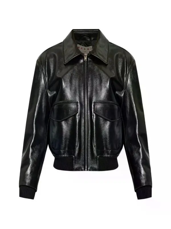 Marni Leather Zip Jacket