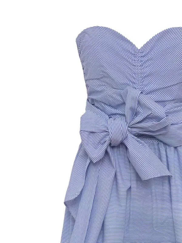 Loretta Caponi Desidera Strapless Cotton Midi Dress
