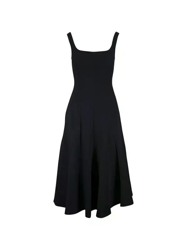 Vince Square-neck Panelled Midi Dress