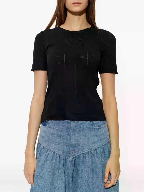 GANNI Heart-patch T-shirt