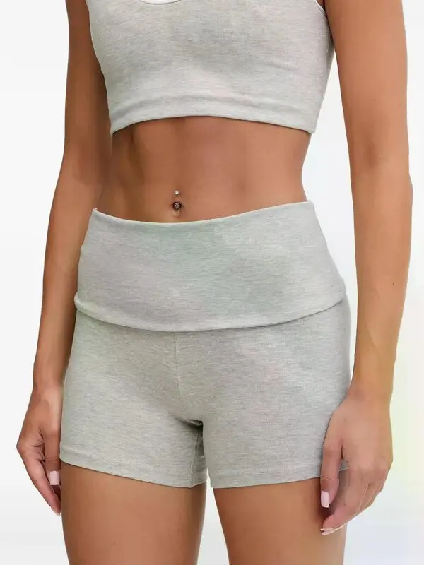 CASALL Fold-over Waistband Logo-embroidered Shorts