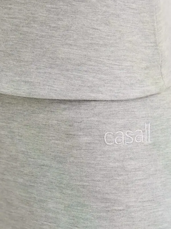 CASALL Fold-over Waistband Logo-embroidered Shorts