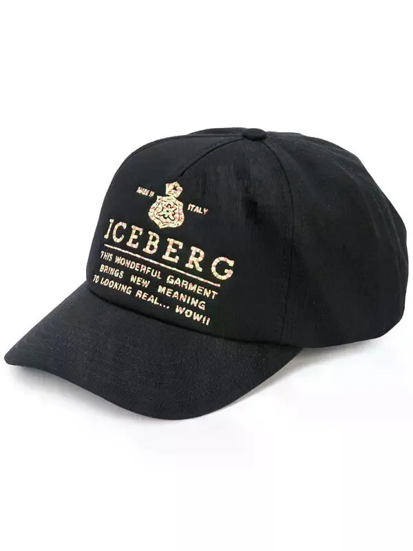 Iceberg Logo Baseball Cap - Black