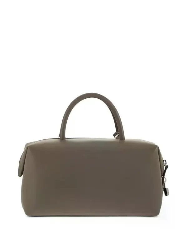 Max Mara Leather Padlock Shoulder Bag - Grey