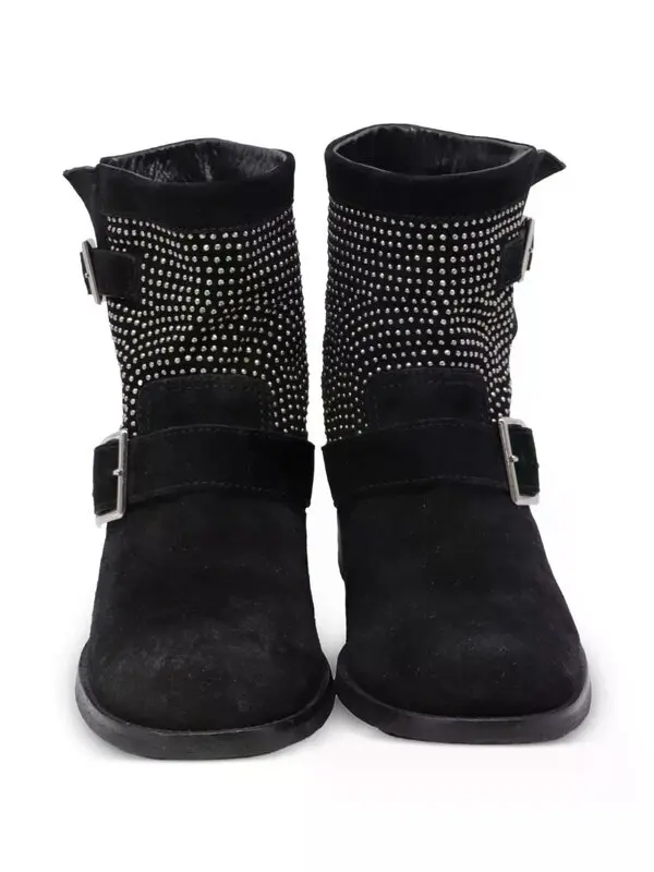 JIMMY CHOO Studded Buckle Ankle Boots
