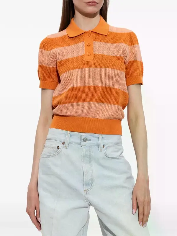 Lacoste Striped Knit Polo Shirt