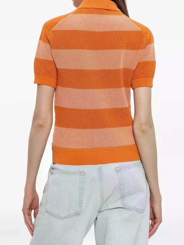 Lacoste Striped Knit Polo Shirt