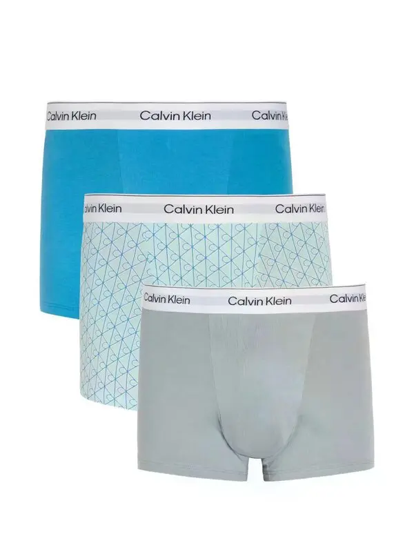 Calvin Klein Logo-waistband Trunks - Grey