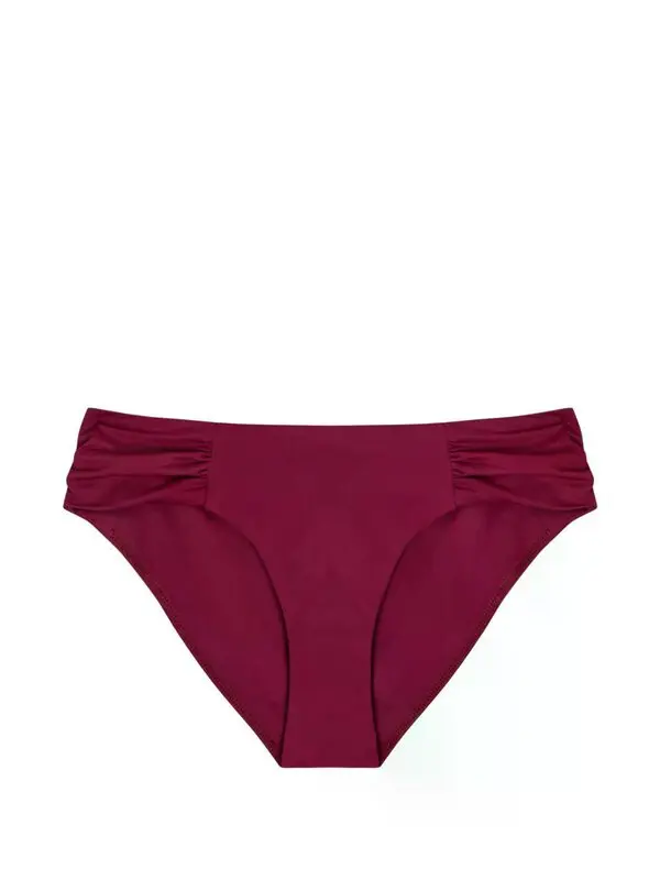 AWAY THAT DAY Naxos Ruched Bikini Bottoms - Red
