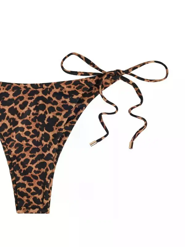 AWAY THAT DAY Catania Leopard-print Bikini Bottoms