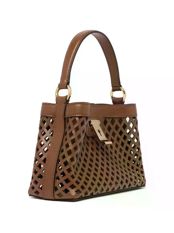 Bally Lock Me Mini Bag With Laser-cut Motif