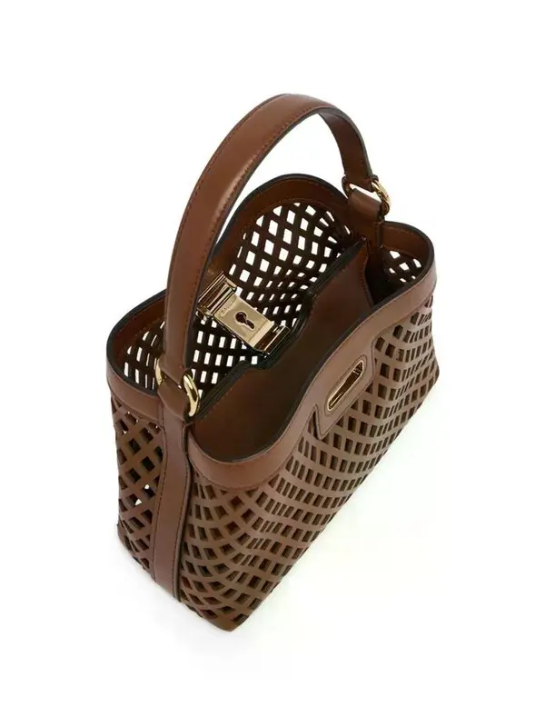 Bally Lock Me Mini Bag With Laser-cut Motif