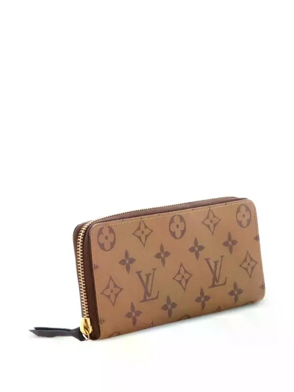 LOUIS VUITTON Clemence Wallet Reverse Monogram Canvas Small Wallets - Brown