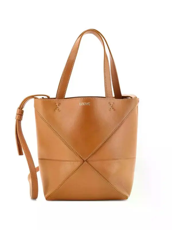 Loewe Puzzle Fold Mini Tote Bag - Brown