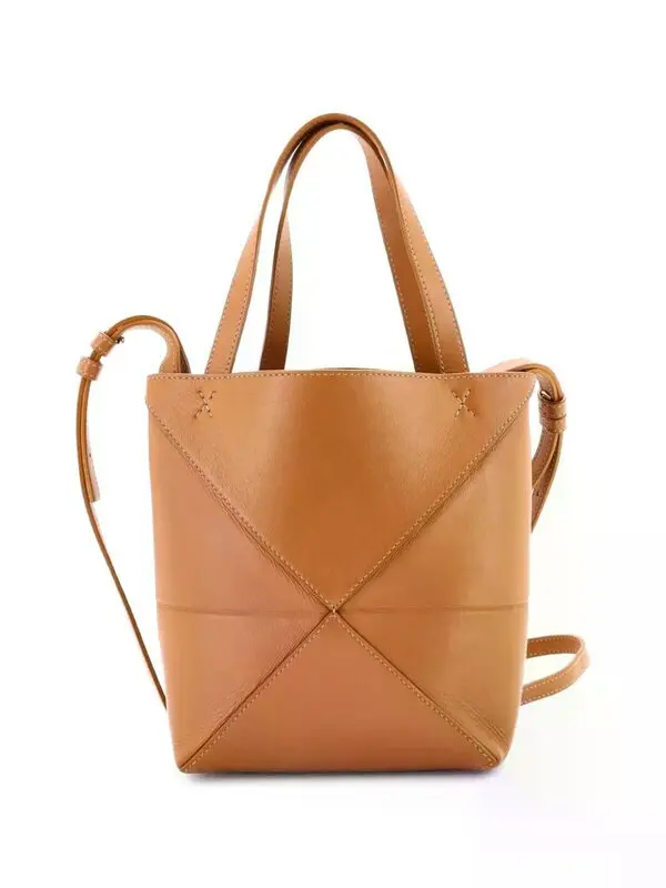 Loewe Puzzle Fold Mini Tote Bag - Brown