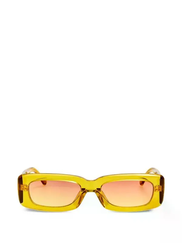 Attico Mini Marfa Rectangle Sunglasses - Yellow