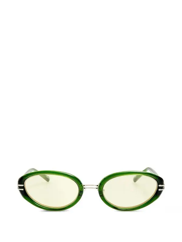 Attico X Linda Farrow Ambra Sunglasses - Green